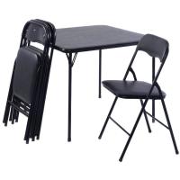 China OEM black Bridge Dinning Table And Chair Set of 4 for sale