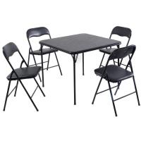 China OEM black Bridge Dinning Table And Chair Set of 4 for sale