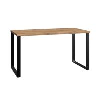 China Contemporary Single Office Computer Desk Wood Desk Metal Legs for sale