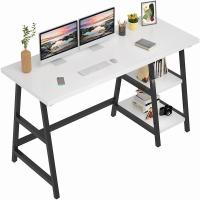 China Wooden Metal Office Computer Desk With Shelves ODM for sale