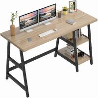 China Wooden Metal Office Computer Desk With Shelves ODM for sale