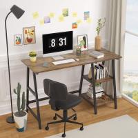 China Wooden Metal Office Computer Desk With Shelves ODM for sale