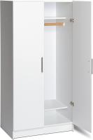 China ODM 2 Door MDF Cloth Cupboard Wooden Wardrobe For Bedroom for sale