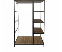 China Metal And MDF Wood Cloth Storage Rack For Bedroom for sale