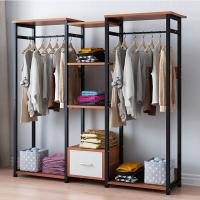 China Modern Bedroom Wooden Clothing Rack Closet Hanging Rack Furniture For Home for sale