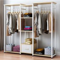 China Modern Bedroom Wooden Clothing Rack Closet Hanging Rack Furniture For Home for sale