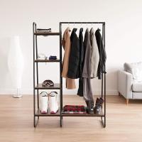 China Bedroom Modern Wardrobe Cabinet Wooden Cloth Stand rack 4 Tier for sale