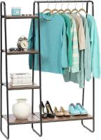 China Bedroom Modern Wardrobe Cabinet Wooden Cloth Stand rack 4 Tier for sale