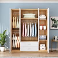 China E1 grade Wooden Modern Wardrobe Cabinet Clothes Closet With Drawer for sale
