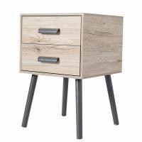 China Wooden Sofa Slim Bedside Drawers End tables Nightstand With 2 Drawers for sale