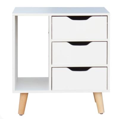 China Bedroom 28 Inch Nightstand MDF Wooden Bedside Cabinet Furniture for sale