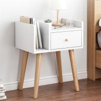 China Scandinavian MDF Timber Bedside Table Plywood Nightstand With Drawer for sale