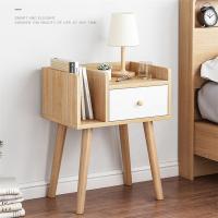 China Scandinavian MDF Timber Bedside Table Plywood Nightstand With Drawer for sale