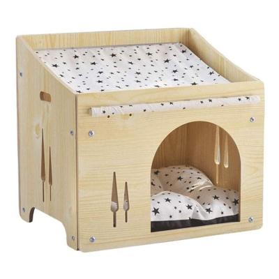 China Customized Wooden Cat Shelter Room Timber Dog House for sale