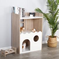 China ODM Sustainable Indoor Wooden Pet House Cat Den With Storage for sale