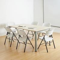 China Stackable Outdoor Portable Foldable Steel Chair Plastic For Events for sale