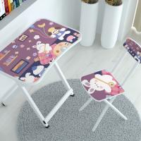 China Foldable MDF Board Wooden Metal Furniture Children Table And Chair Set for sale