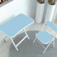 China Foldable MDF Board Wooden Metal Furniture Children Table And Chair Set for sale