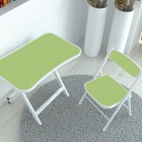 China Foldable MDF Board Wooden Metal Furniture Children Table And Chair Set for sale