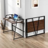 China ODM SGS Foldable Computer Wood And Metal Desk Furniture Small Apartment Office for sale