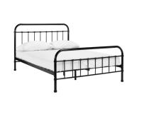 China ODM Modern Convertible Wooden Metal Furniture Black Iron Bed Frame King for sale