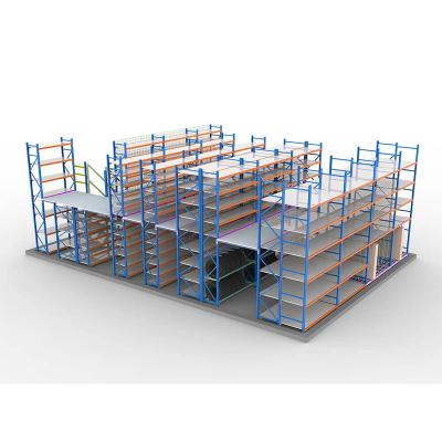 China EBILMETLA Industrial Steel Mezzanine Floor Rack System - 100,000 Ton Capacity with Custom Storage Solutions for sale