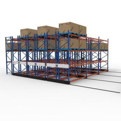 China Electric Mobile Racking System with 50.8mm/76.2mm Adjustable Pitch and Q235 Steel Construction for Warehouse Storage for sale