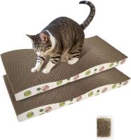 China Premium Corrugated Cat Scratching Board with Catnip Indoor Cat Furniture Durable Scratch Pad for Kittens Cats Play for sale