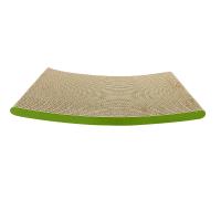 China Curved Cat Scratching Board Green High-Density Cat Scratching Board for sale