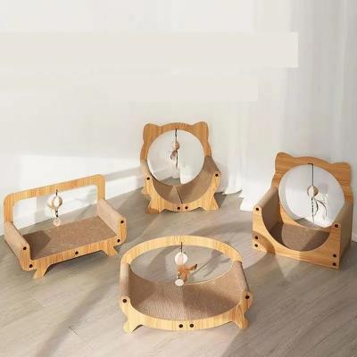 China MOWE LOVE Factory Direct Durable Odor-Free High Density Easy to Clean Corrugated C-Type Chair Cat Scratch Board for sale