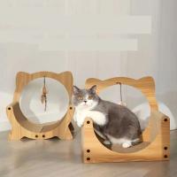 China MOWE LOVE Factory Direct Can Customize High-Quality Corrugated Paper Durable C-Type Chair Shape Cat Scratch Board for sale