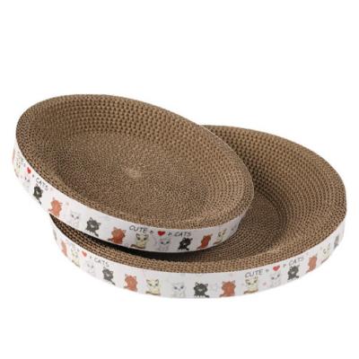 China Customizable Size Claw Grinder Round Cat Scratching Board for sale