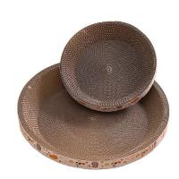 China MEOW LOVE PET Wear-Resistant Environmental Protection Round Cat Nest Type Cat Scratch Board for sale