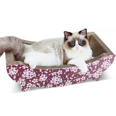 China Scratcher Cat Scratching Post Lounge Relaxing Bed Cat Scratcher Cardboard Play for sale