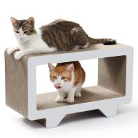 China TV Shape Scratcher Lounge Cats Play Toy Great for Cat Playing Stretching and Scratching Durable Scratcher Boards for sale