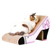 China Pet Product Cats Toy Shoe Shape Vertical Scratching Post Corrugated Paper Cardboard Cat Scratcher with Catnip Free for sale
