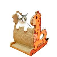 China Giraffe Shape Cat Scratcher Pet Playground Cat Scratching Toy Durable Kitty Scratcher Cat Scratching Board for sale
