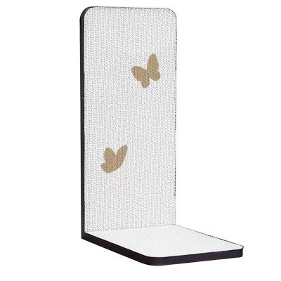 China High Quality Corrugated Paper Grip and Wear Resistance White Butterfly L-Shaped Cat Scratching Board for sale