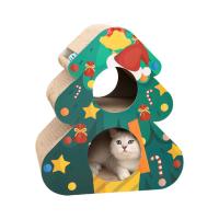 China Christmas Tree Cat Scratch Board, Double-Layer Cat Litter, Triangular, Vertical Corrugated Paper, Claw Grinder, Toy for sale