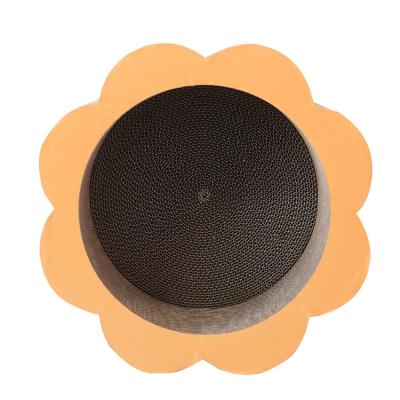 China Flower Shaped Round Bowl Cat Scratching Board Cat Scratching Board Pet Scratch Pad for sale