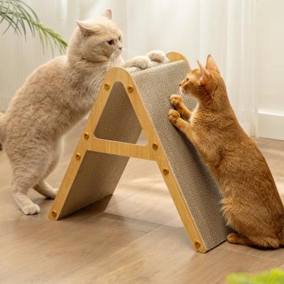 China Cat Scratching Board for Indoor Kittens, Space-Saving Furniture Protector for Sofa Walls, Light Wood for sale