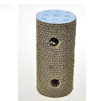 China Dumbbell Cat Scratching Board Eco-friendly Corrugated Cardboard Rolling Cat Scratcher Toy for sale