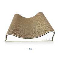 China Corrugated Paper Cat Scratch Board Line Valley Type Cat Scratching Board Wholesale Cat Cardboard Toy High Density Durable for sale