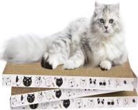 China Cardboard Cat Scratcher Pad Durable for Indoor Cats Kitten Reversible Cat Scratching Board to Protect the Furniture for sale
