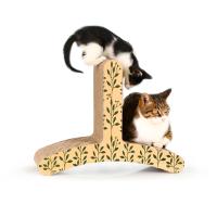 China High Quality Corrugated Paper Material Environmental Protection Inverted T Cat Scratch Board for sale