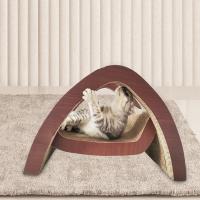 China Durable Recyclable Cardboard Cat Scratcher Bridge Cat Scratching Board China Factory Premium Cat Toy Creative Bridge Shape for sale