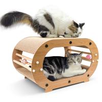 China Large Scratcher Bed with Ball Toy - Cat Scratching Cardboard,100% Recycled Paper Cat Scratchers for Indoor for sale