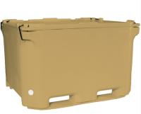 China Rectangular Top Opening Rotomolding Tanks 10L Capacity Custom Plastic PE Insulated Fish Container for sale