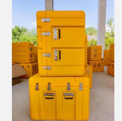 China Large Volume Yellow Rotomolded Storage Box 3.5m Diameter LLDPE Turnover Container with Aluminum Mold for sale