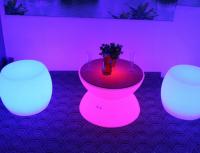 China Commercial Polyethylene Rotomolded LED Bar Tables and Chairs UV Resistant Custom Size for sale